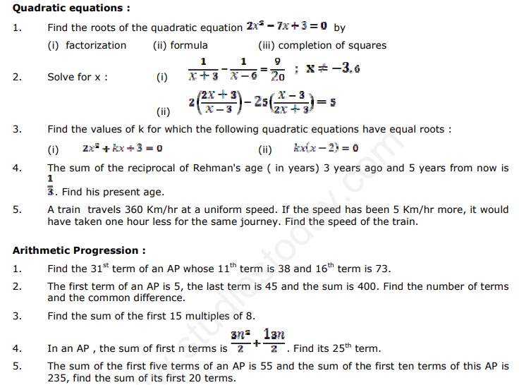 CBSE Class 10 Mathematics Question Bank Set B CBSE Class 10 Mathematics Question Bank Set B